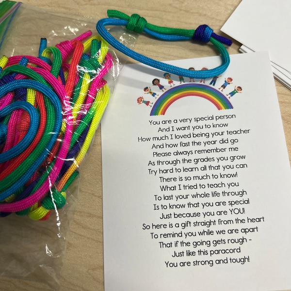 Gifts for Students - Last Day of School Bracelet and Card Sets - End of ...