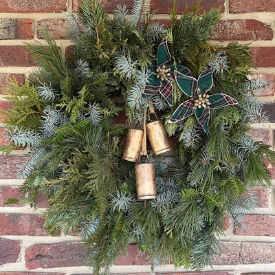 Temple Bells 4, Set of Three, wreath Not Included Tin Bells, Sleigh ...