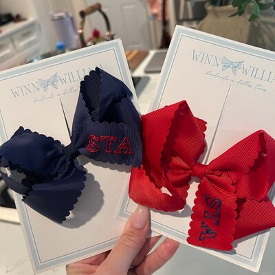 Long Tail Moon Stitch Bow - Etsy
