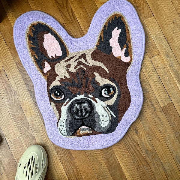 Custom Pet Portrait Rug - Personalized Cartoon Pet Rug, Animals, Dog ...