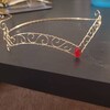 Red Crystal Forehead Tiara - Ruby Jewel Circlet - Elfin Crown - Fantasy ...