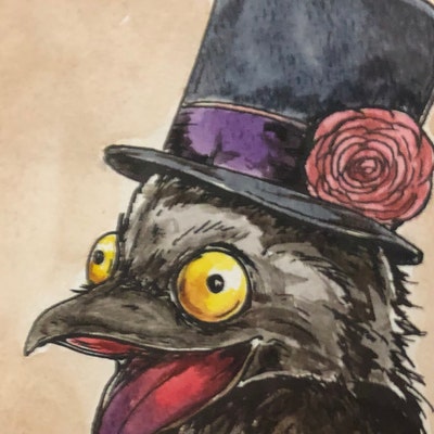 A Handsome Little Potoo an Original Hand Painted Queen - Etsy