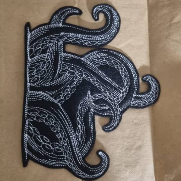 Black Shadow Dragon Iron on Patch | Embroidered Patch | Patch for Denim ...