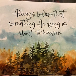 Inspirational Quote, Forest Art, Watercolor Art Print, Magic Quote ...