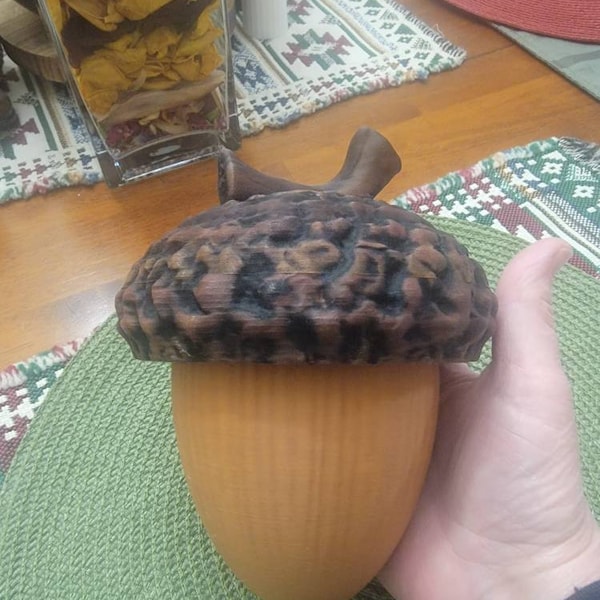 Giant Acorn Container, Secret Storage Trinket Jewelry Box, Woodland ...