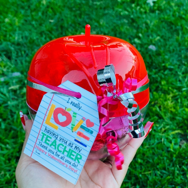 Valentine Teacher Tag. Printable Gift Tags for Valentines Day ...