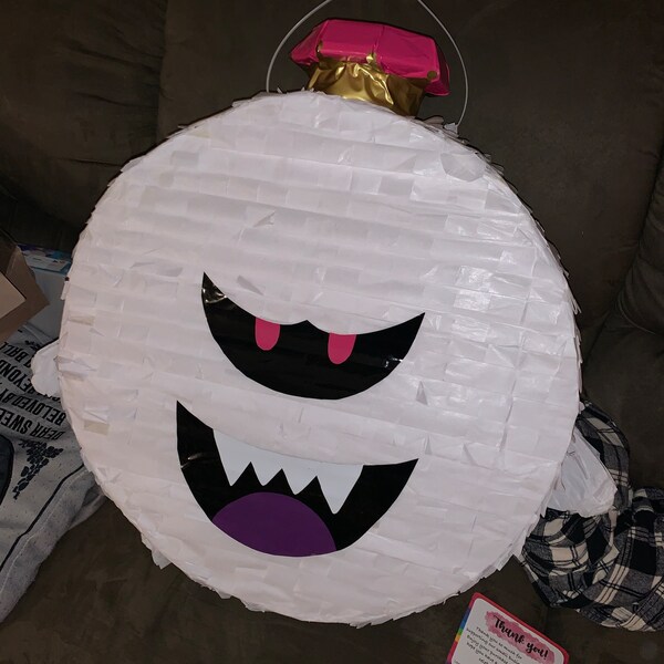 King Boo Piñata - Luigi’s Mansion Mario Birthday Pinata - Etsy