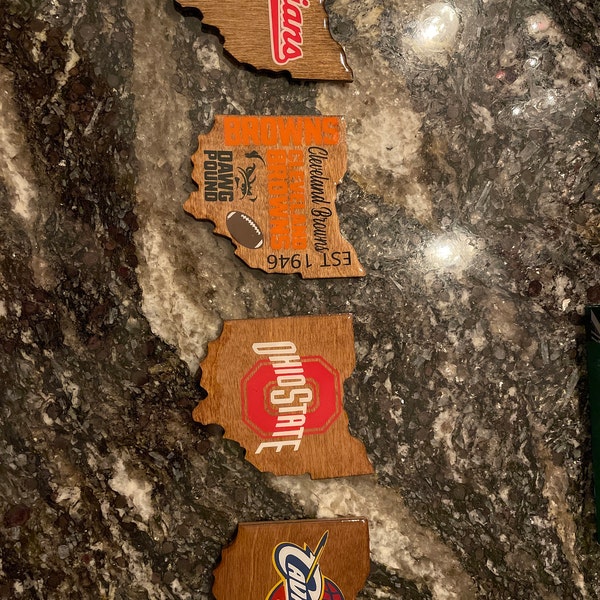 Set of 4 Ohio State Drink Coasters. - Etsy