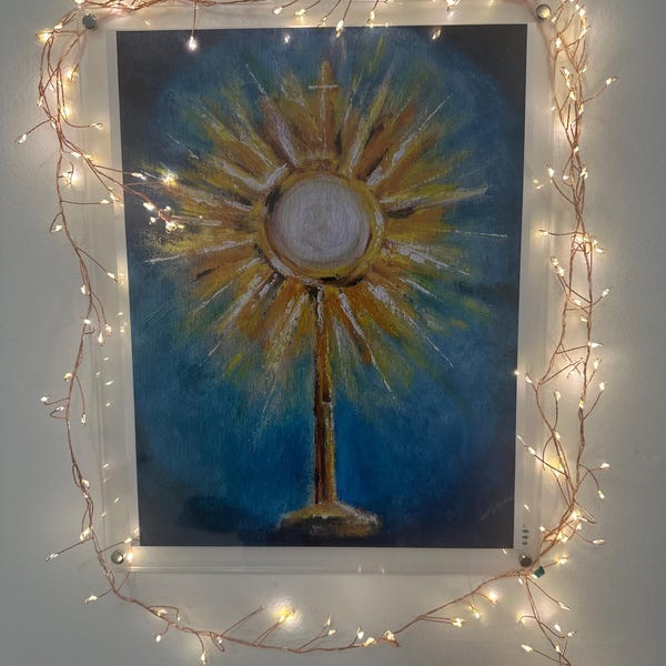 Eucharist Monstrance Art Print: Catholic Christian Decor (11x14 or ...