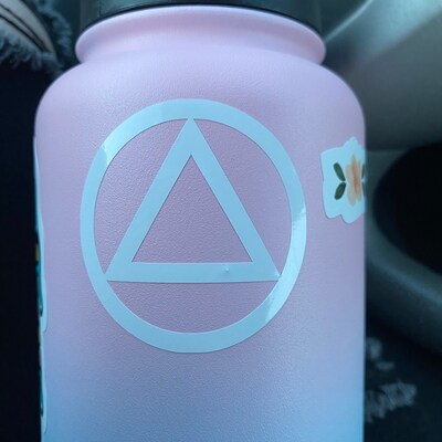 AA Circle & Triangle Vinyl Decal, Vehicle Lettering for Alcoholics ...