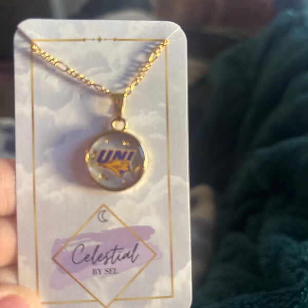 Custom College Necklace, Gold/silver College Logo Necklace, College ...