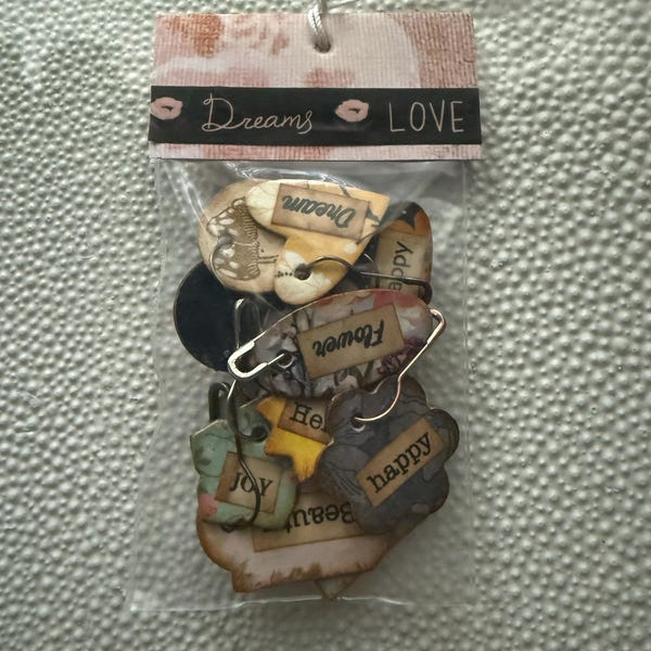 Small Handmade Paper Charms for Junk Journaling: Rustic Vintage Look ...