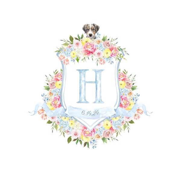 Custom Wedding Crest Custom Crest Wedding Crest Wedding Logo ...