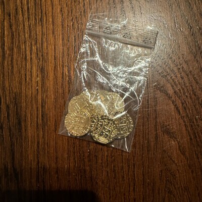 Small Antique Gold Metal Coins, 20mm, for Pirate Chest or Board Game - Etsy