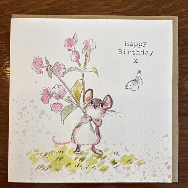 Thank You Card Quality Greeting Card Charming Dog Illustration ...