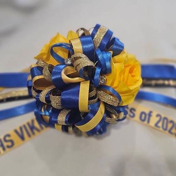 Custom Graduation Wrist Corsage, School Colors, Class of 2026 - Etsy