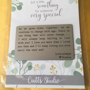 Wallet Insert Card, Gifts for Him, Customized Wallet Card, Personalized ...