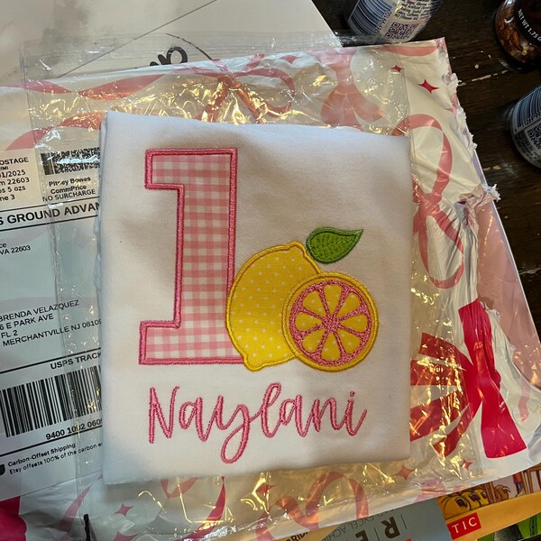 Lemon Embroidered Birthday Shirt / First Lemon Birthday Shirt - Etsy