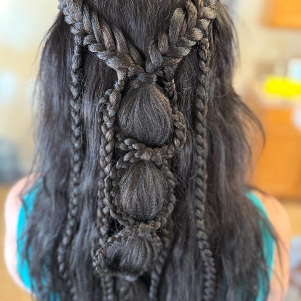 Renaissance Hair Extension • Clip in • Princess Braid • Wedding ...