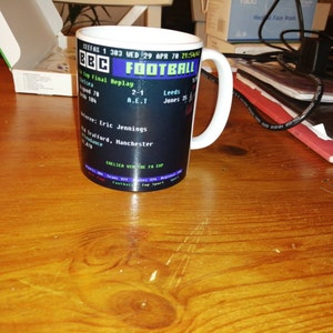 Personalised Retro Ceefax Football Match Result Teletext Coaster - Etsy