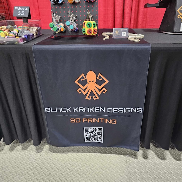 Custom Table Runner With Logo Craft Fair, Vendor Tables, Trade Shows ...