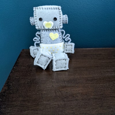 Baby Robot in a Diaper With Pacifier Pick Boy or Girl Pink, Blue ...
