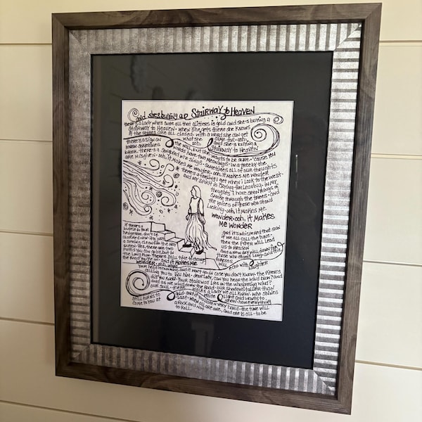 Jimmy Buffett Song Lyrics Wall Art Original Pen Drawing on Handmade ...