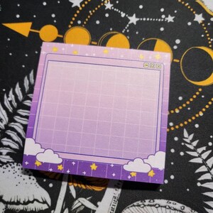 Purple Gradient Clouds Aesthetic Message Sticky Note - Etsy