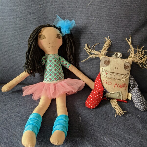 Worry Monster Doll, Anxiety Relief Gift, Personalized Stuffed Monster ...