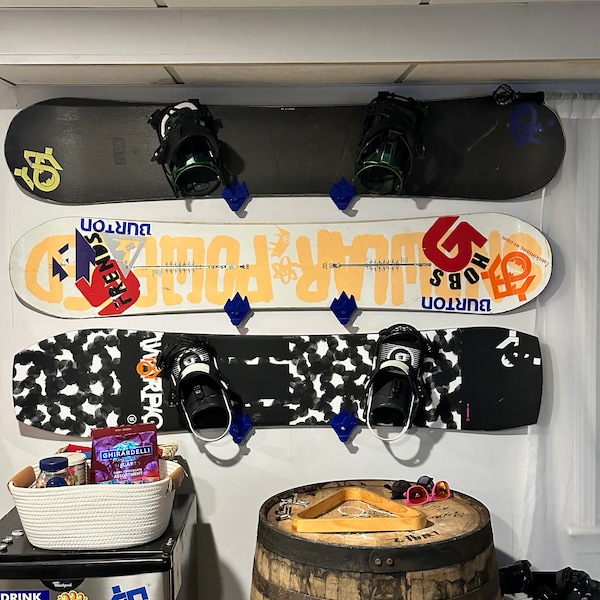 Snowboard Wall Mounts, Fits Any Snowboard, Snowboard Storage Rack, Wall ...