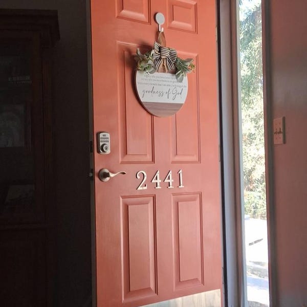 Goodness of God Sign, Christian Door Decor, Christian Front Door Sign ...