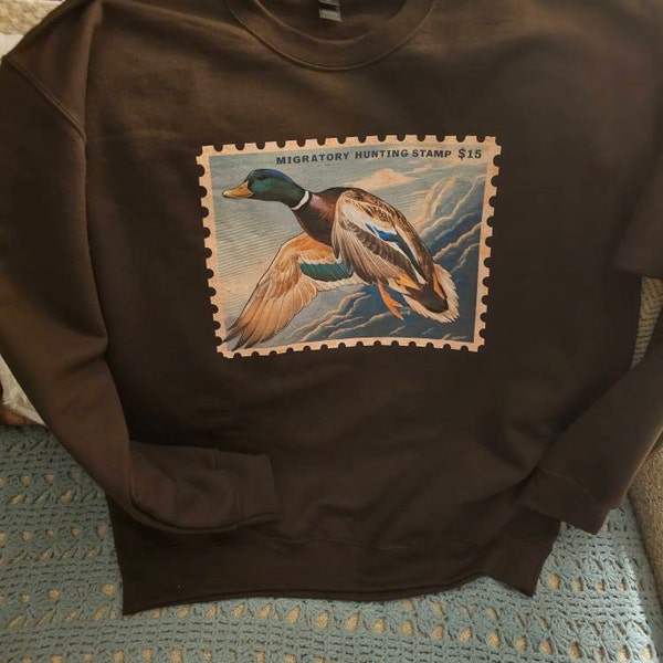 Duck Stamp Boyfriend Sweatshirt - Etsy