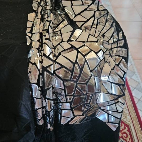 Mirror Silver Sequin Fabric,2way Stretch Velvet Sequin Fabric ...