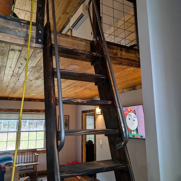 LADDER HANDRAILS - Black - White or Bare Steel - No Obstructions! Candy ...