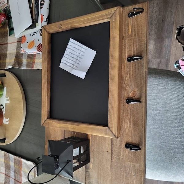 Chalkboard Key Holder, Rustic Key Holder, Chalkboard , Rustic Wood ...