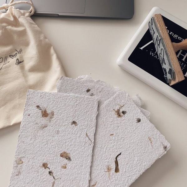 10 Sheets 4x5 Inch Handmade Paper, Recycled From Office Paper and ...