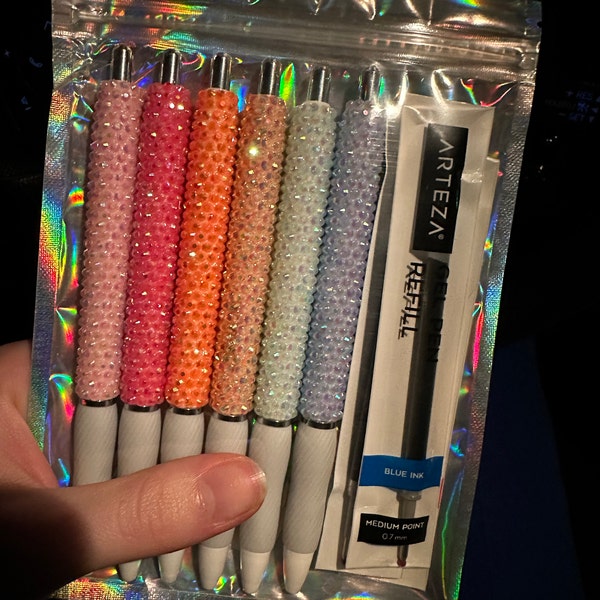 Crayon Rhinestone Pens - Etsy