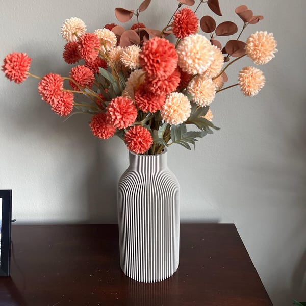 LARGE off White Vase "bottle" - Sleek Design - Original and Striking ...