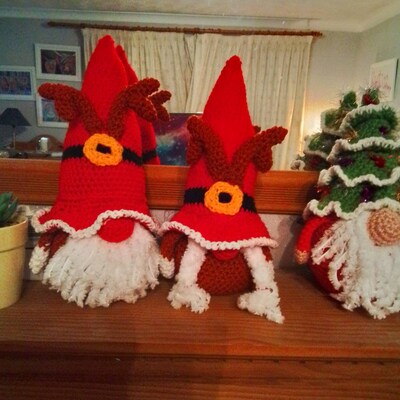 Christmas Crochet Patterns Reindeer Gnomes, Christmas Gnomes Reindeer ...