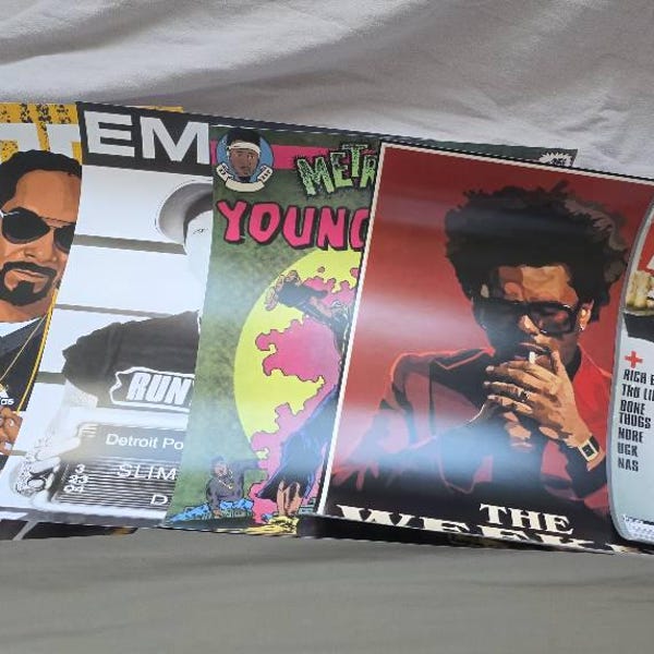 Hip-hop / Rap Poster, 250 Music Album Prints, Retro Band Art Decor, Old ...