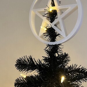 Pentagram Tree Topper Pentacle Reversible Gothic Holiday - Etsy