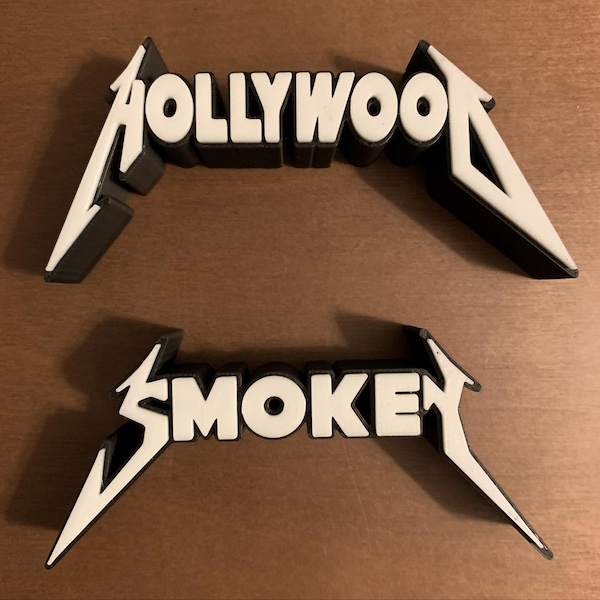 3d Printed Personalized Metal Rock Name Plate I 70s 80s I Desk Sign I ...