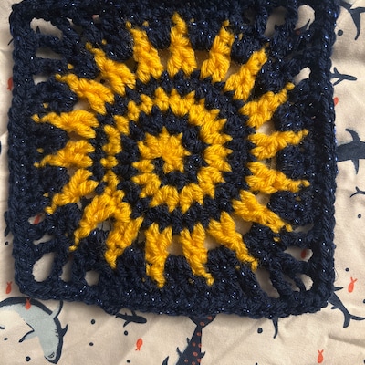 Spiral Sun Sun and Moon Together Granny Square Patterns / PDF/ English ...