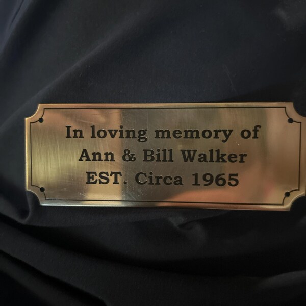 Brass Name Plate Engraved Brushed, Pet Memorial Plate, Plaque, Custom ...