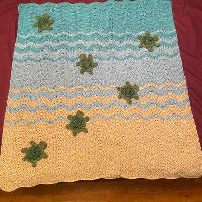 INSTANT DOWNLOAD Crochet Pattern Sea Turtle Blanket Pattern Includes ...