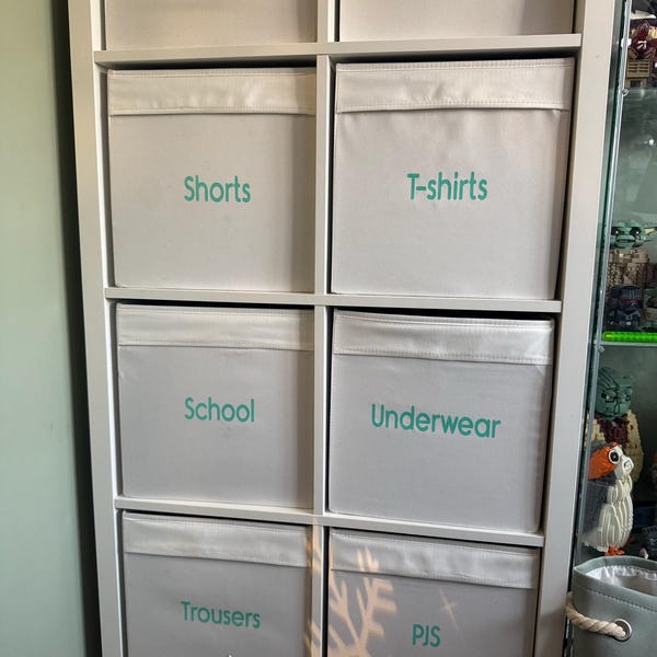 Kids Wardrobe Organization Labels, Ikea Kallax Drona Trofast Storage ...