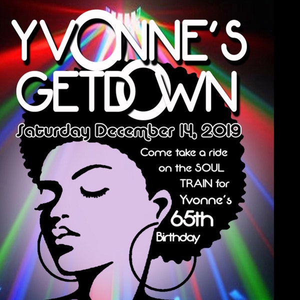 60s 70s Soul Train Disco Dance Party Invitation 60's 70's Party ...