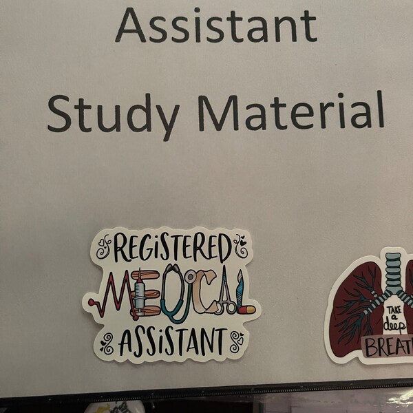 3" Registered Medical Assistant Sticker, MA Sticker, Medical Sticker ...