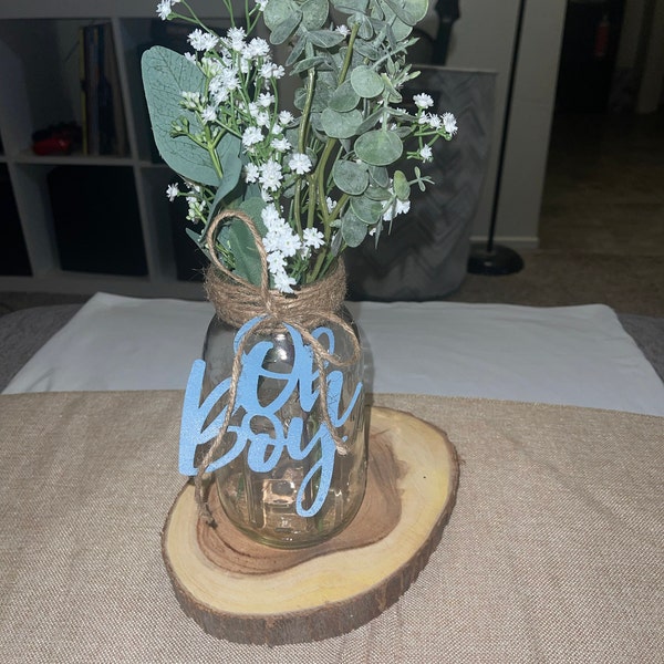 Oh Boy Decorations / Baby Shower Center Piece Tags / Oh Boy Decor / Oh ...