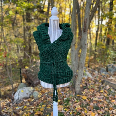 PATTERN Crochet Chunky Bulky Wrap Vest - Etsy